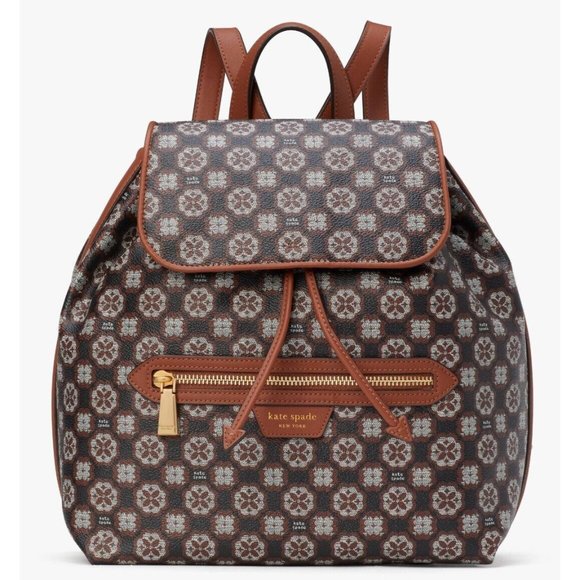 kate spade | Bags | New Kate Spade Flower Monogram Coated Canvas Medium ...